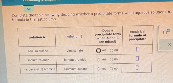 Solved Complete the table below by deciding whether a | Chegg.com