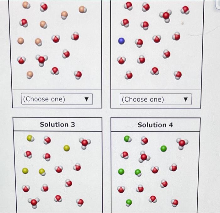 Four solutions of an acid dissolved in water are | Chegg.com