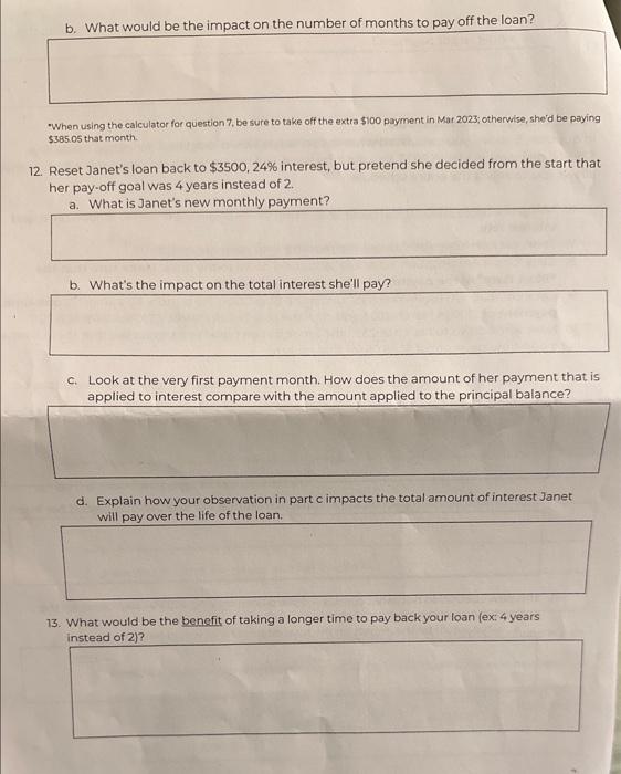 Solved ANALYZE: Understanding Amortization Janet just | Chegg.com