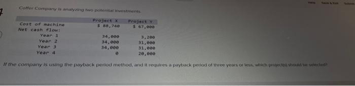 Solved Project Y. Project X Both X and Y are acceptable | Chegg.com