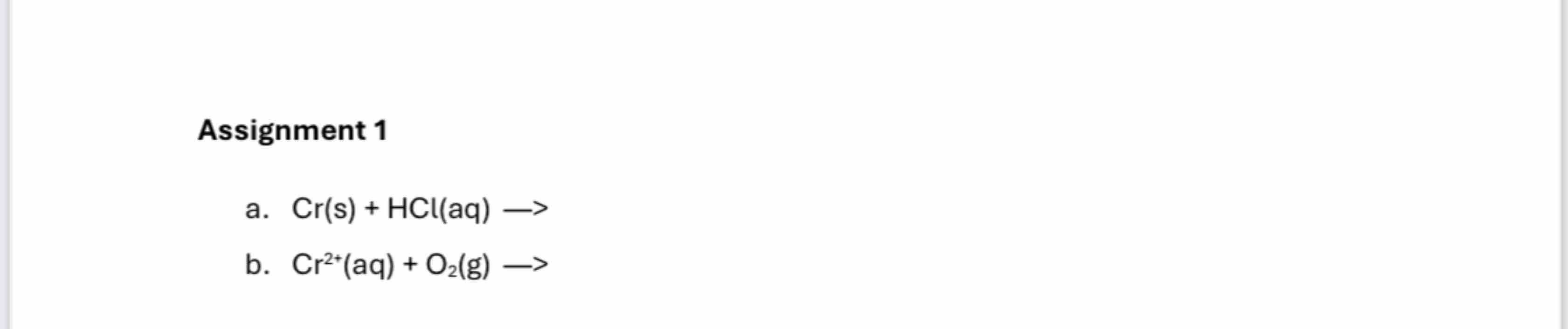 Solved Assignment | Chegg.com