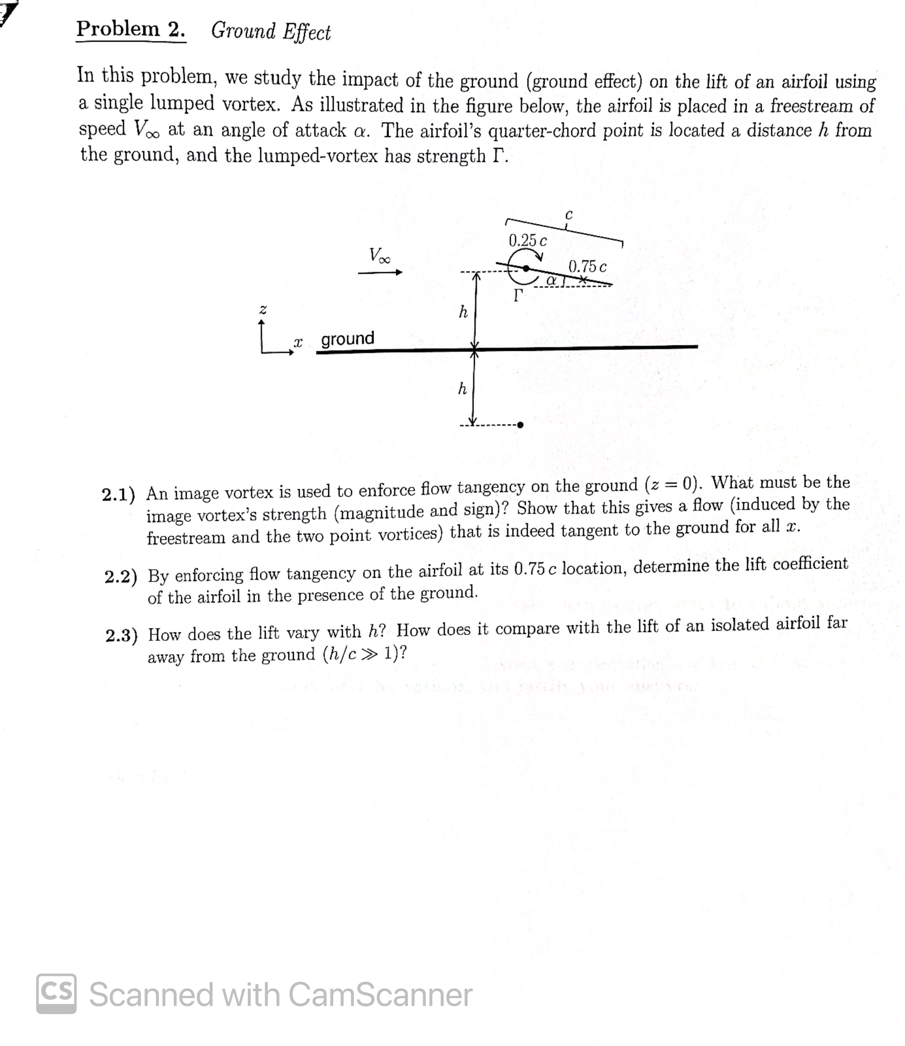 Solved Problem 2. ﻿Ground EffectIn this problem, we study | Chegg.com