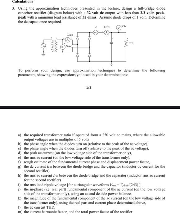 Solved 3. Using the approximation techniques presented in | Chegg.com