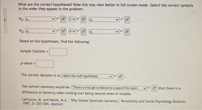 Solved What are the correct hypotheses? Note this may view | Chegg.com