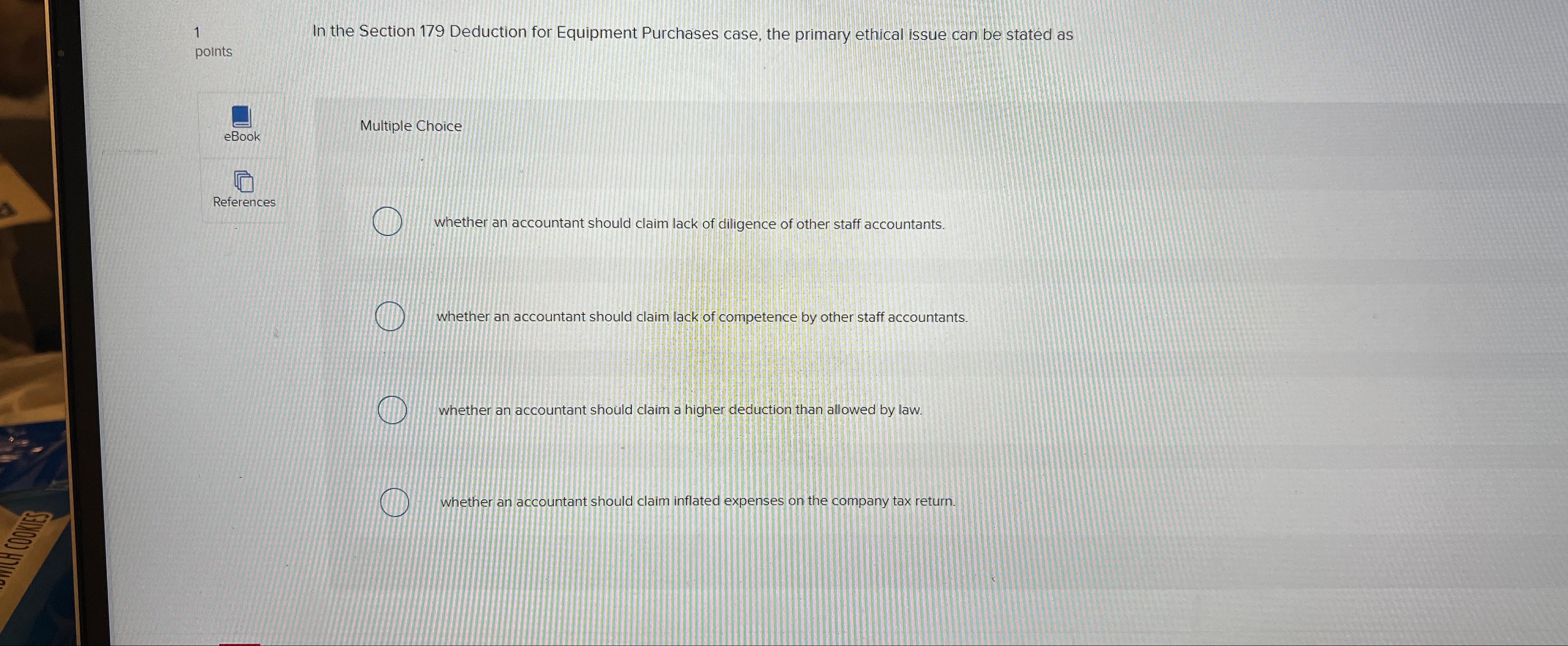 Solved 1 In the Section 179 Deduction for Equipment | Chegg.com