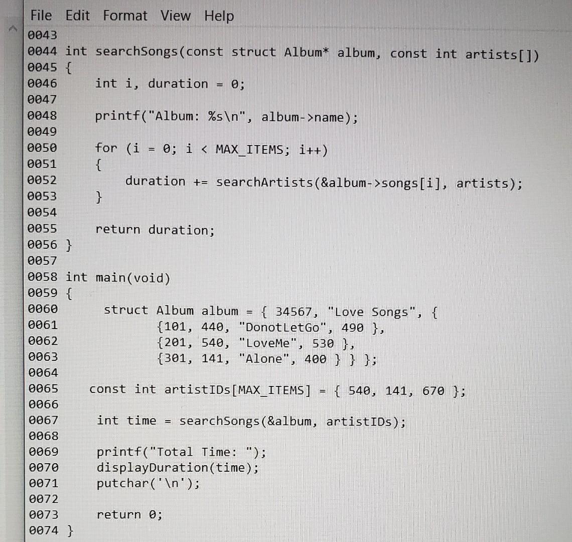 Solved File Edit Format View Help 0001 #include 0002 0003 | Chegg.com