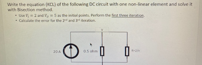 Solved Write the equation (KCL) of the following DC circuit | Chegg.com