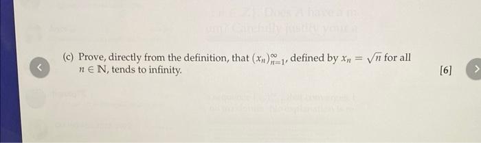 Solved (c) Prove, directly from the definition, that | Chegg.com