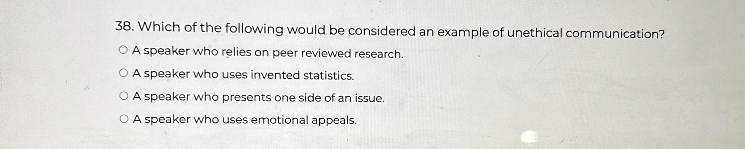 Solved Which of the following would be considered an example | Chegg.com