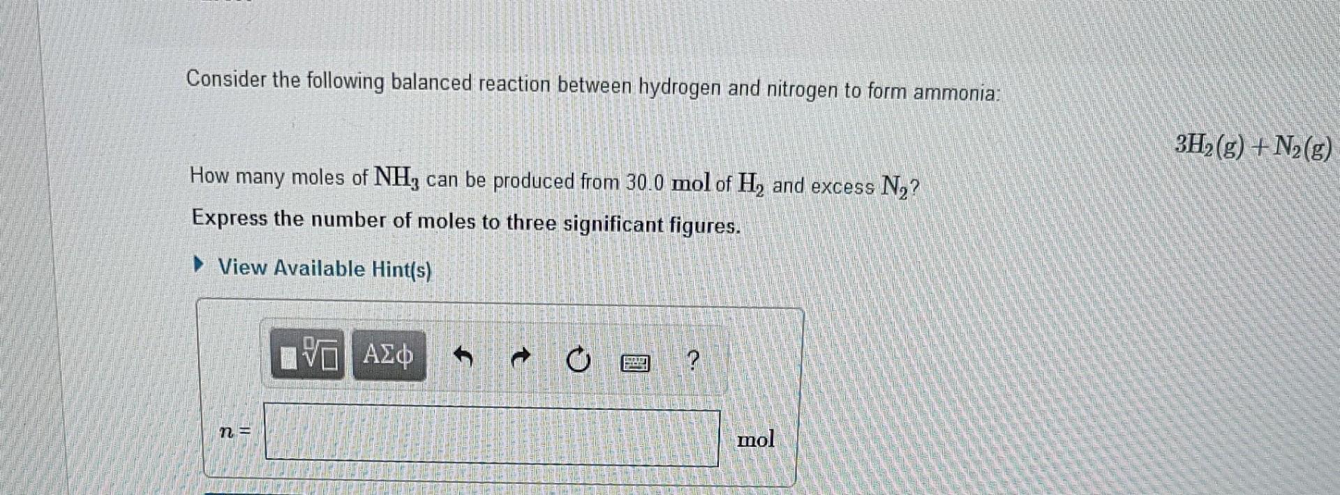 Solved Consider the following balanced reaction between | Chegg.com