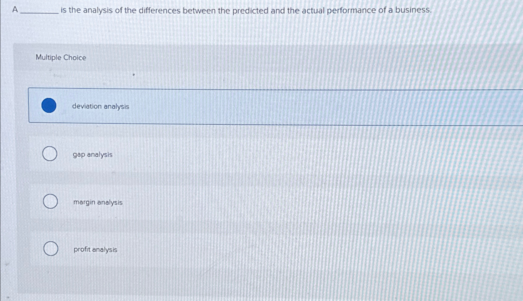 Solved Ais the analysis of the differences between the | Chegg.com
