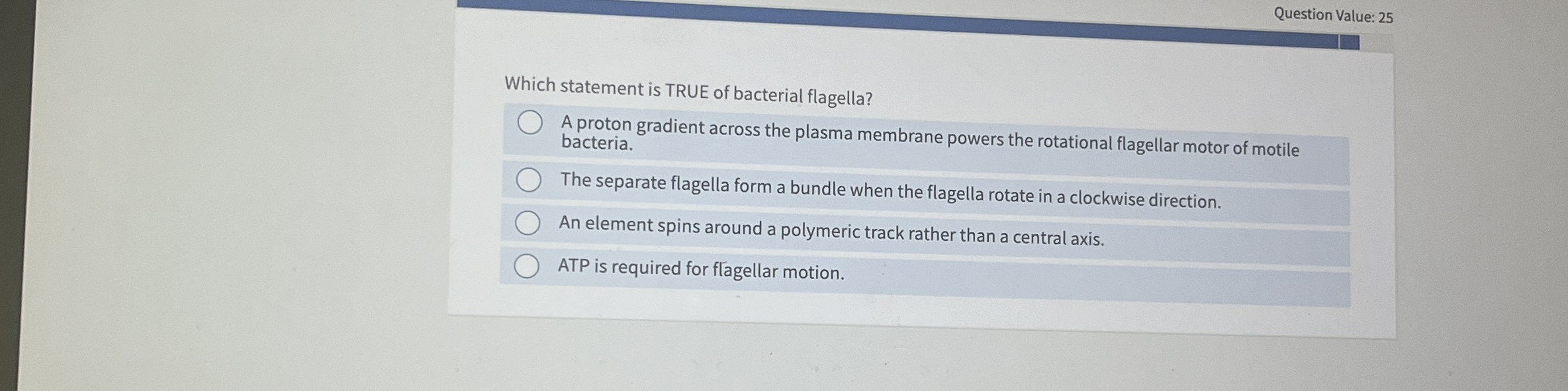 Solved Question Value: 25Which statement is TRUE of | Chegg.com