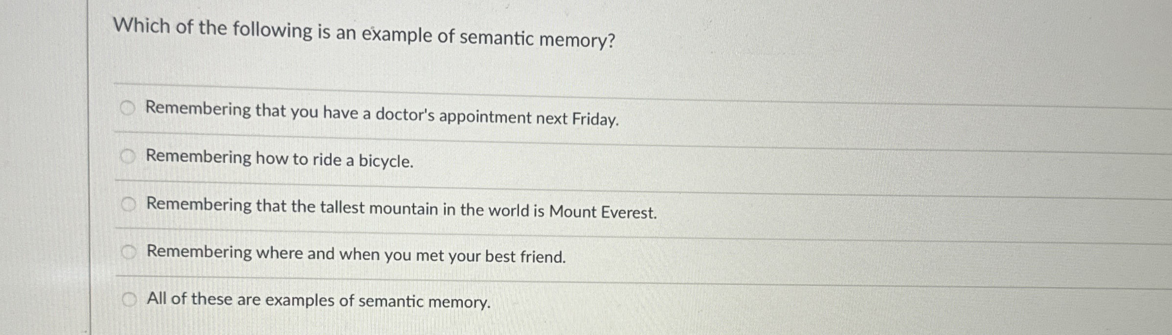 Solved Which of the following is an example of semantic | Chegg.com