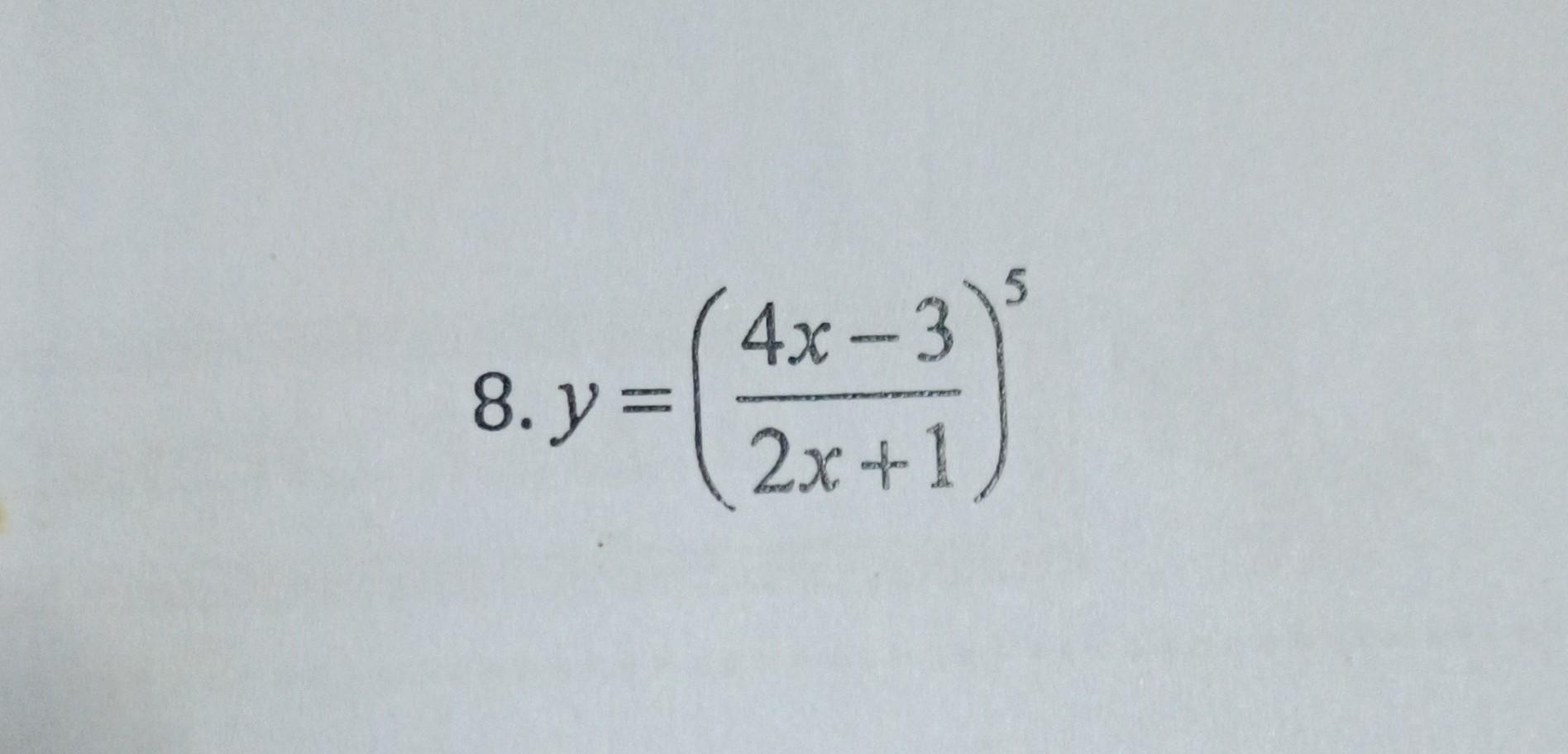 Solved DERIVATIVE OF ALGEBRAIC FUNCTION Find the derivative | Chegg.com