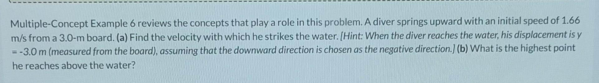 Solved Multiple-Concept Example 6 reviews the concepts that | Chegg.com