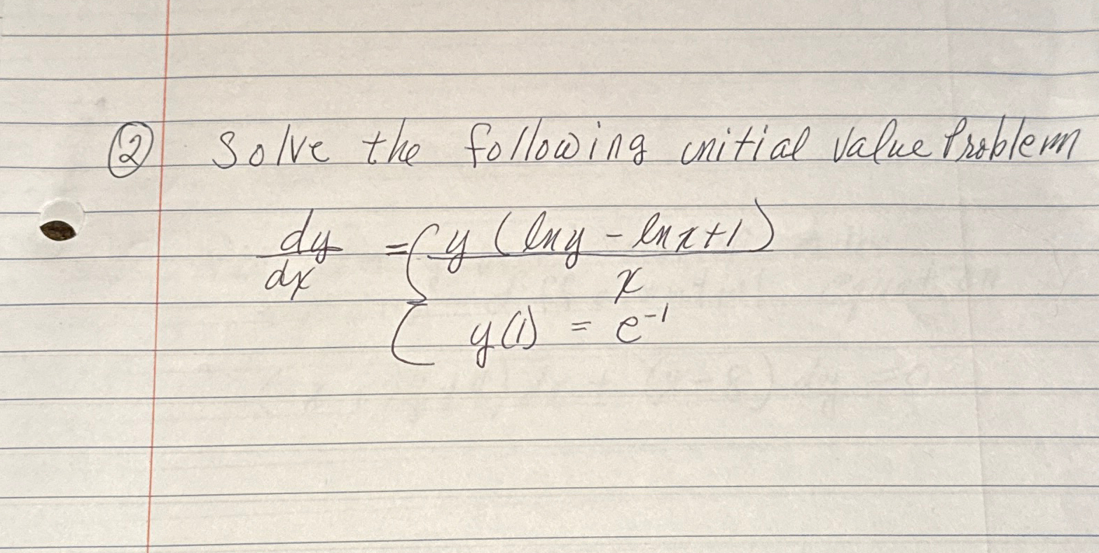 Solved (2) ﻿Solve the following unitial value | Chegg.com