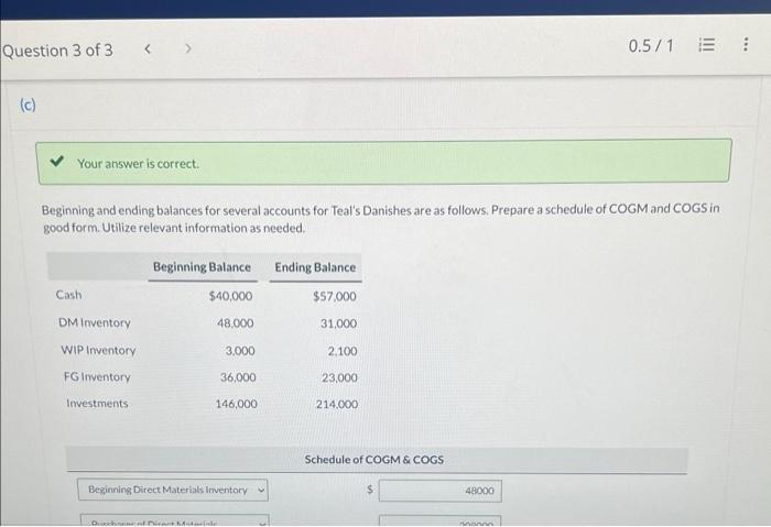 Solved James, the manager at Teal's Danishes, was excited to | Chegg.com