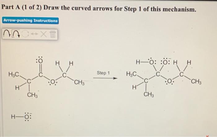 Solved draw the curved arrows for step 1 of this mechanism. | Chegg.com