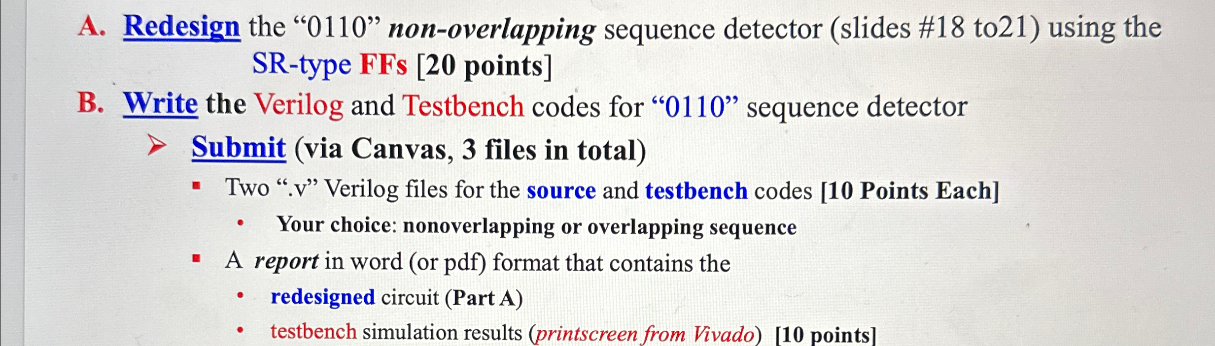 Solved A ﻿redesign The 0110 ﻿non Overlapping Sequence 