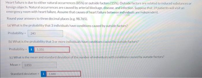 Solved Heart failure is due to either natural occurrences | Chegg.com