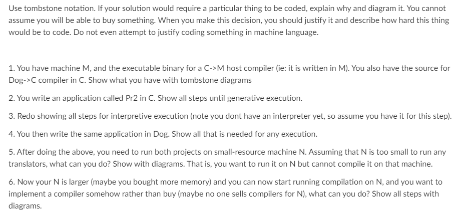 Solved Use tombstone notation. If your solution would | Chegg.com