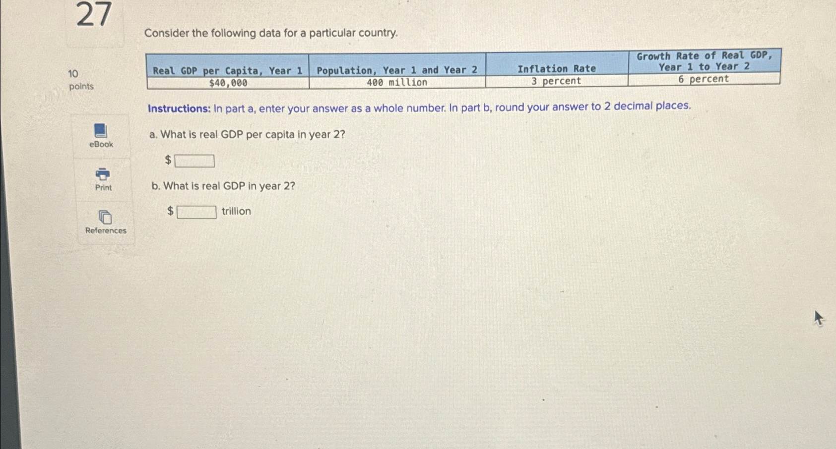 Solved 27Consider the following data for a particular | Chegg.com