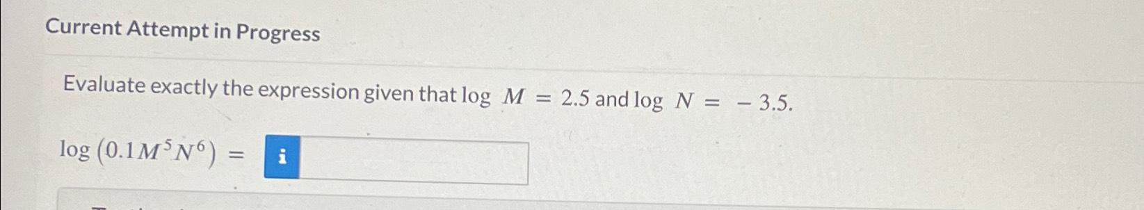 Solved Current Attempt in ProgressEvaluate exactly the | Chegg.com