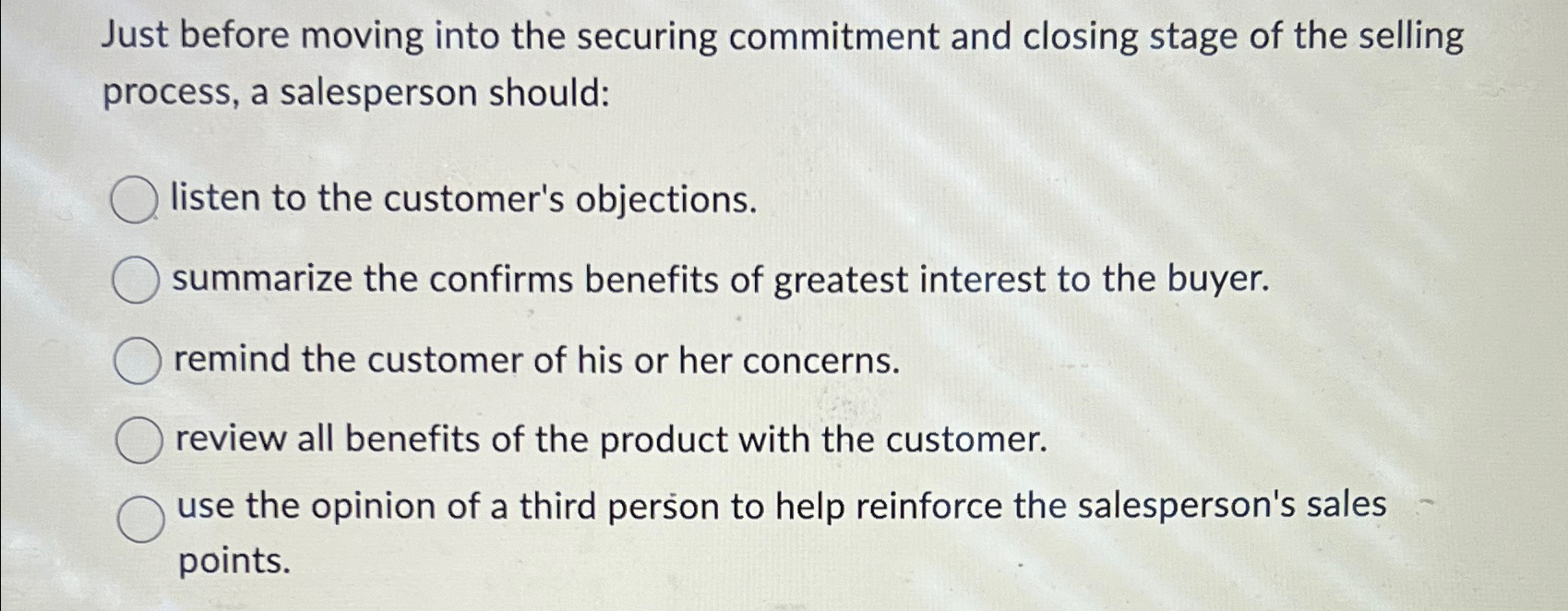 Solved Just before moving into the securing commitment and | Chegg.com
