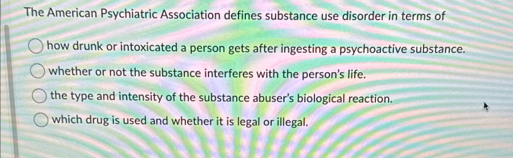 Solved The American Psychiatric Association defines | Chegg.com