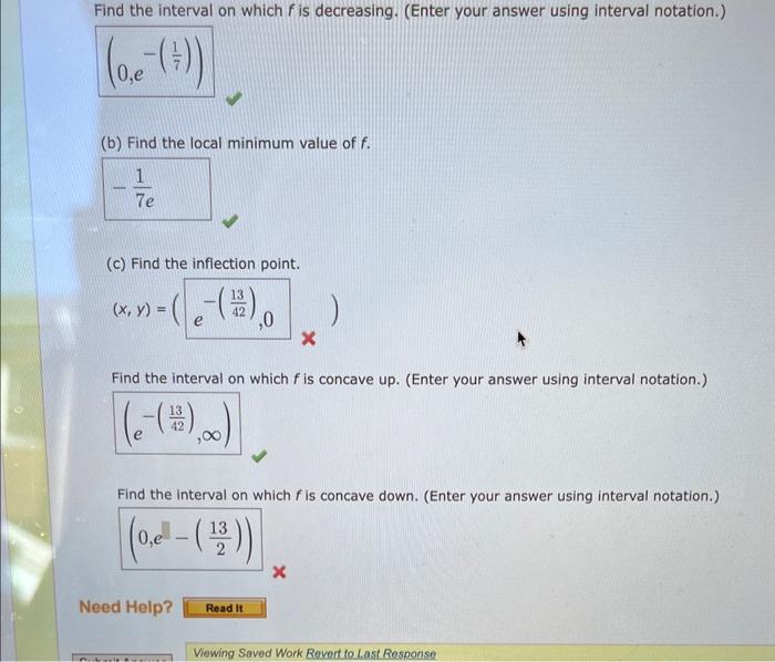 Solved Consider the equation below. f(x)=x7lnx (a) Find the | Chegg.com