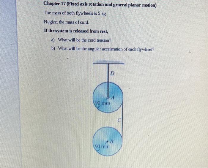 Solved Chapter 17 (Fixed axis rotation and general planar | Chegg.com