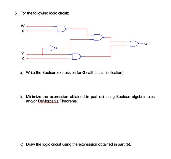 Solved 4. For the input waveforms below, draw the simplified | Chegg.com