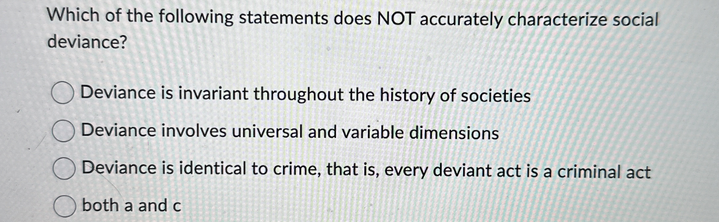 Solved Which of the following statements does NOT accurately | Chegg.com