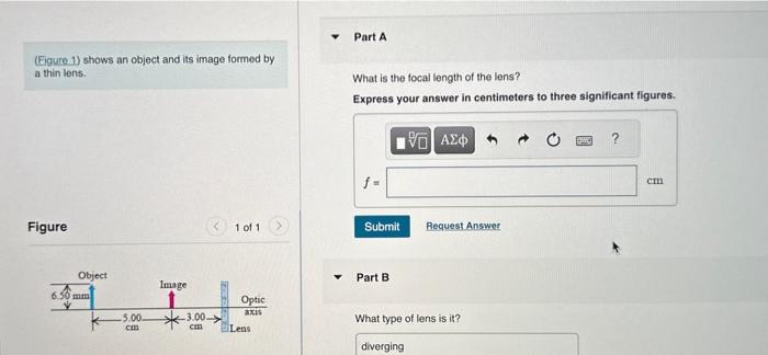 Solved (Figure 1) shows an object and its image formed by a | Chegg.com