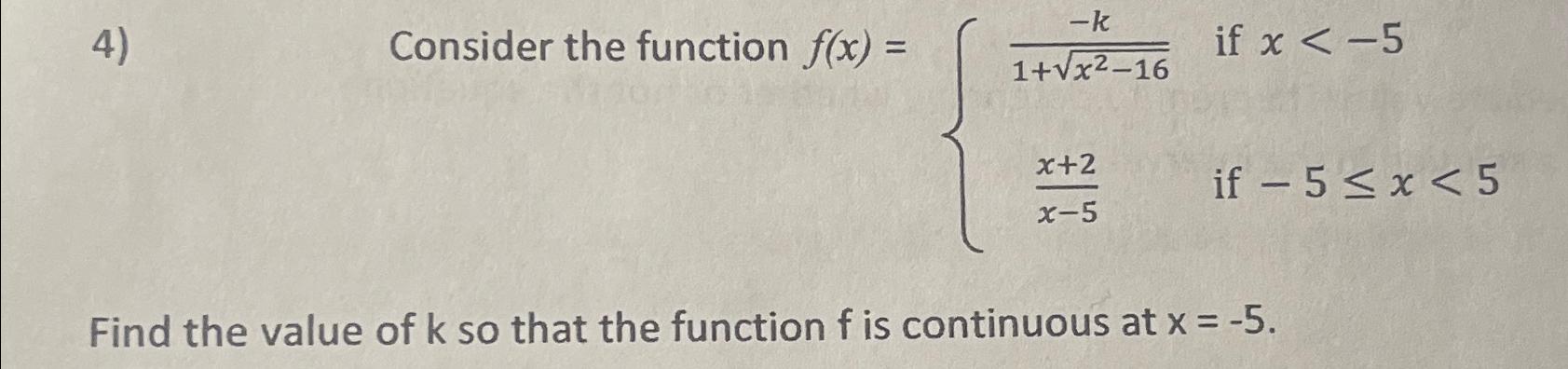 Solved Consider the function | Chegg.com
