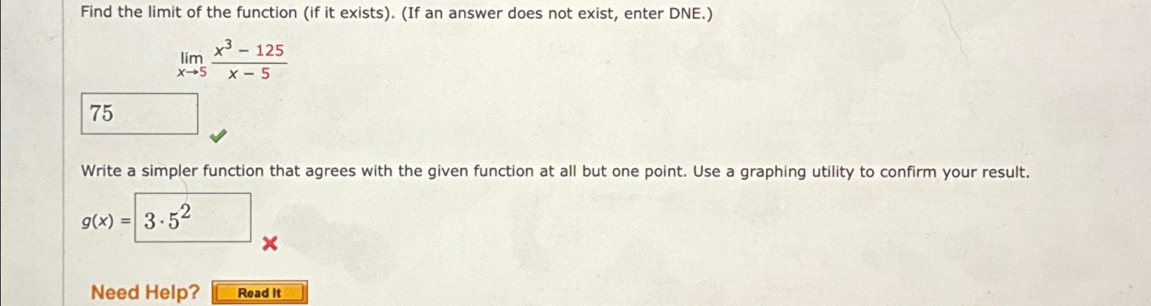 Solved Find the limit of the function (if it exists). (If an | Chegg.com