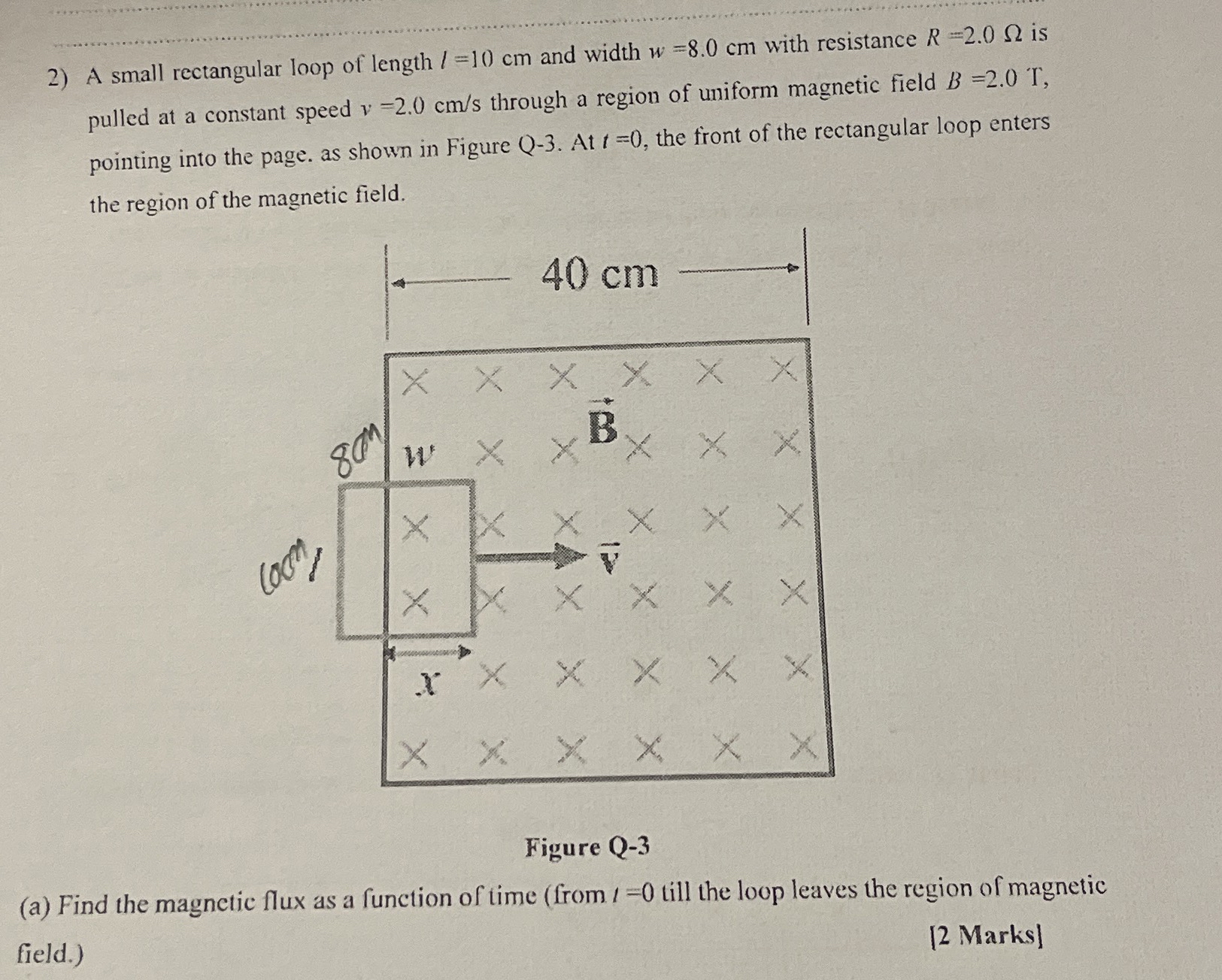 Solved A small rectangular loop of length I=10cm ﻿and width | Chegg.com