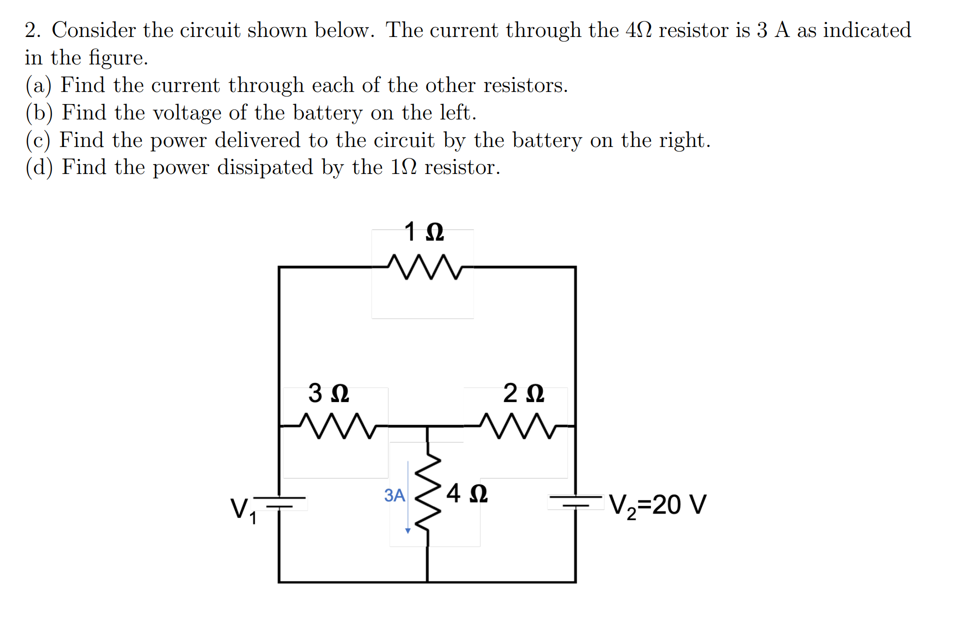 Solved Consider the circuit shown below. The current through | Chegg.com