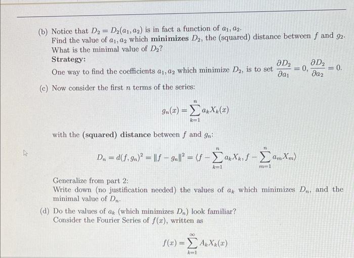 1. Consider real valued functions defined on [−l,l]. | Chegg.com