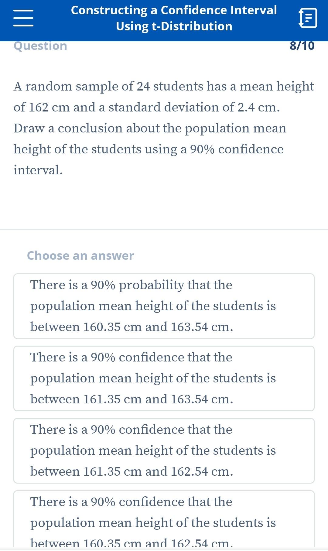 Solved = Constructing a Confidence Interval Using | Chegg.com