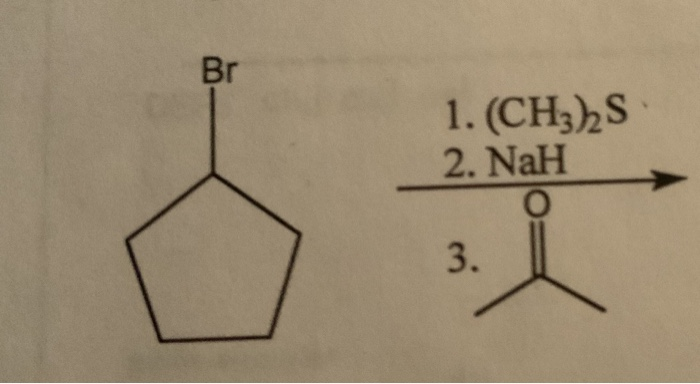 Solved 1.(CH3)2S 2. NaH 3. | Chegg.com