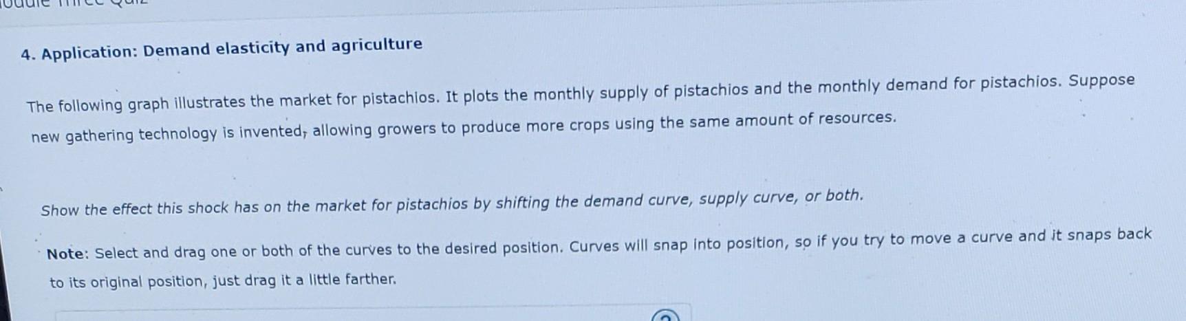 Solved 4. Application: Demand elasticity and agriculture The | Chegg.com