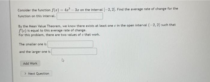 Solved Consider the function f(x)=4x3−3x on the interval | Chegg.com