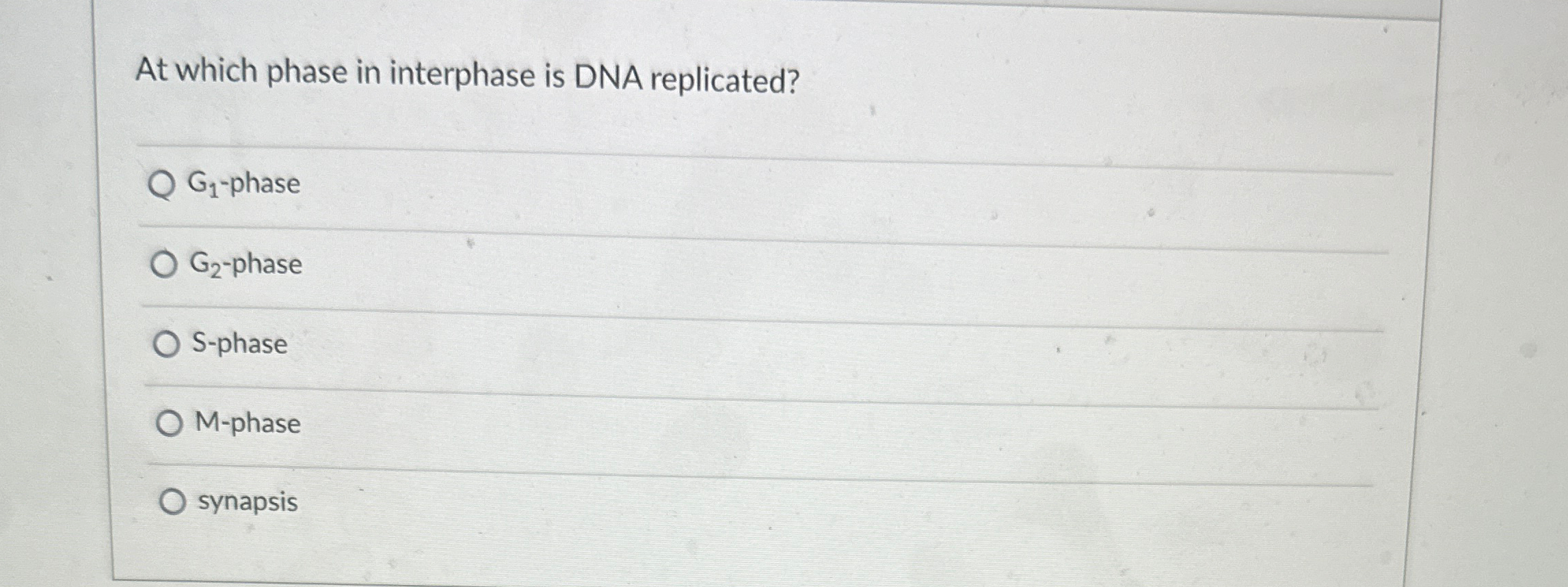 Solved At which phase in interphase is DNA | Chegg.com