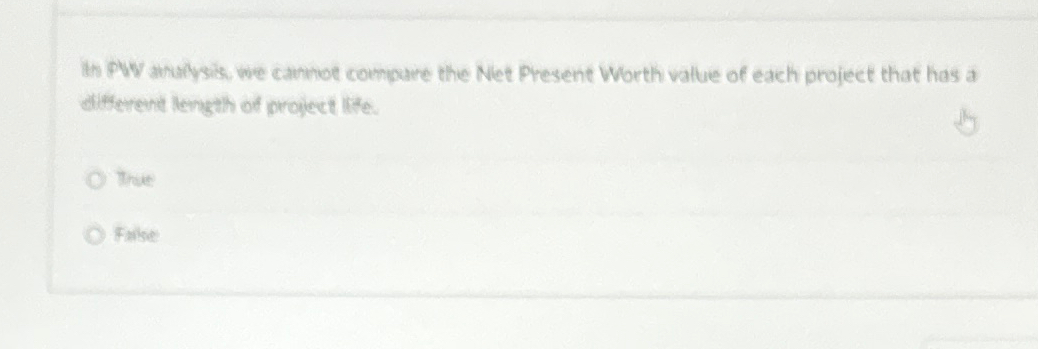 Solved In PV ansalysik, we camot compare the Net Present | Chegg.com
