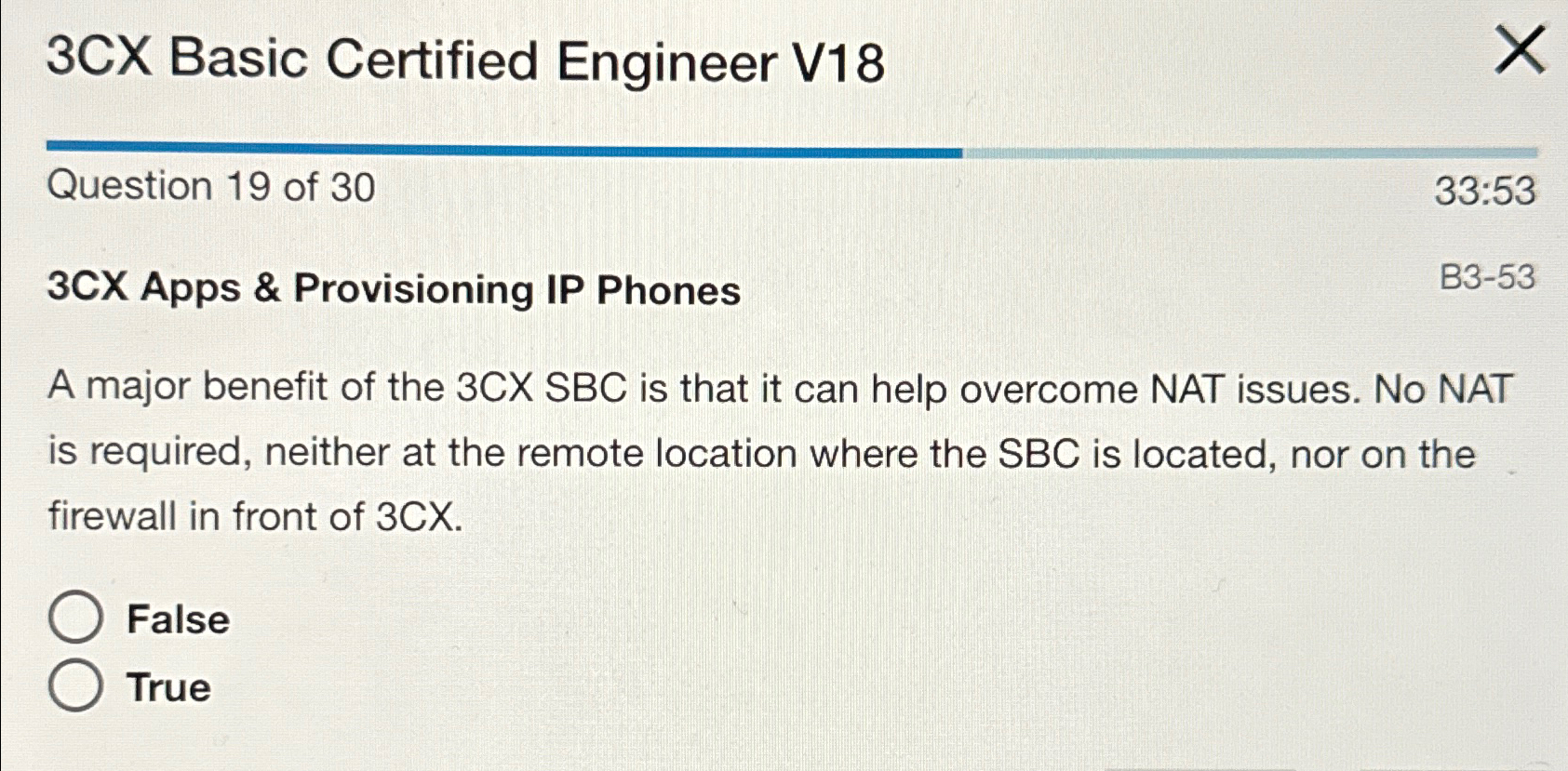 Solved 3CX Basic Certified Engineer V18Question 19 ﻿of | Chegg.com