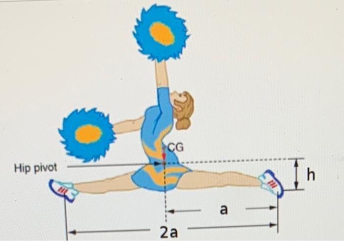 Solved A gymnast is attempting to perform splits. As she | Chegg.com