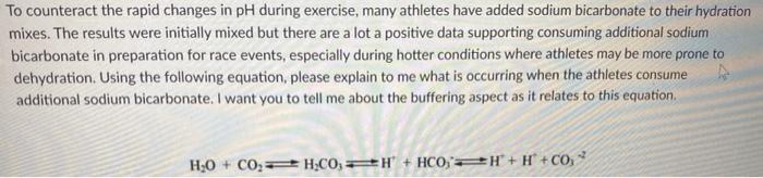 Solved To counteract the rapid changes in pH during | Chegg.com
