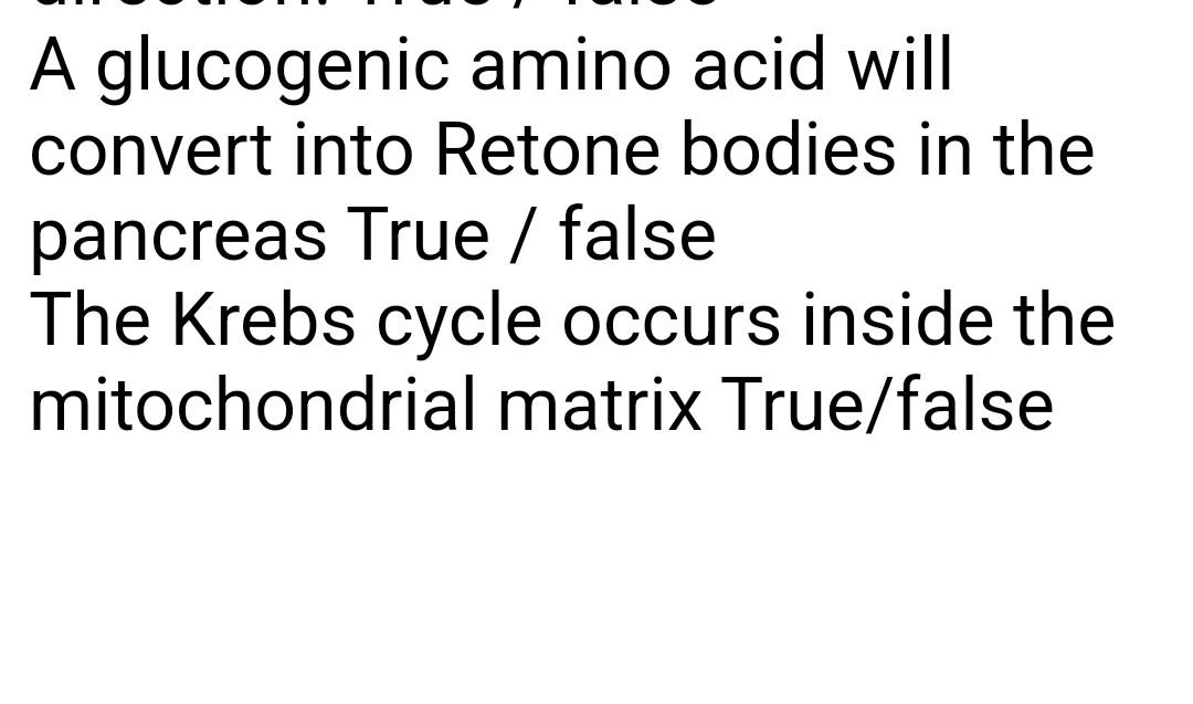 Solved A glucogenic amino acid will convert into Retone | Chegg.com