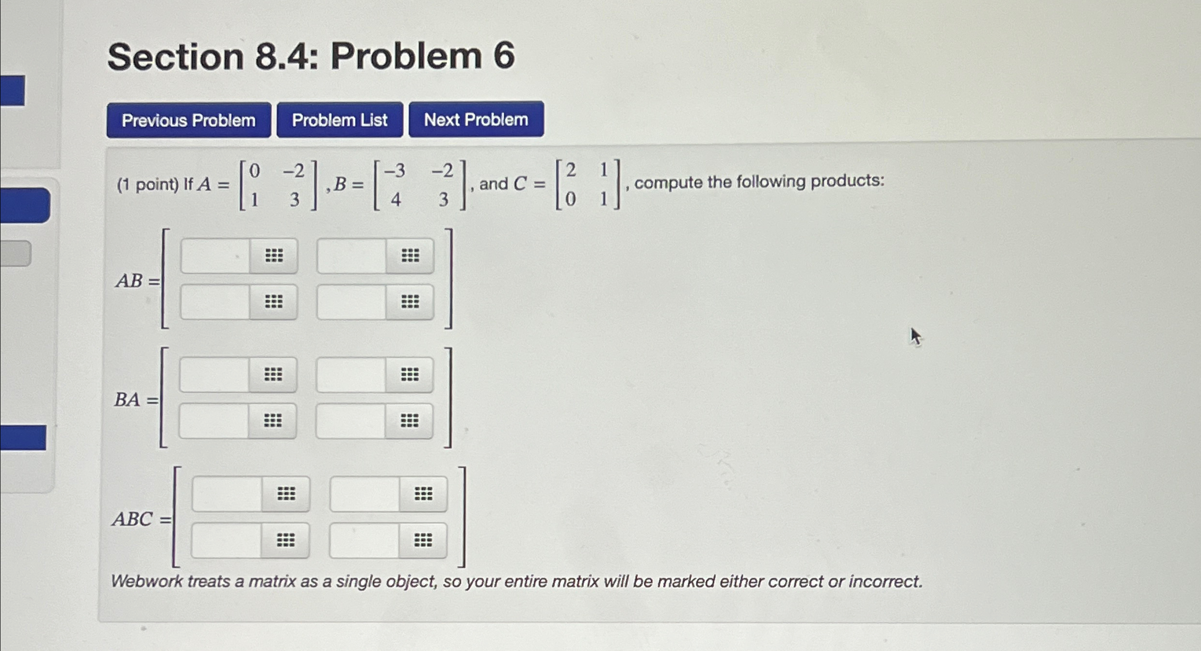 Solved Section 8.4: Problem 6(1 ﻿point) ﻿If | Chegg.com